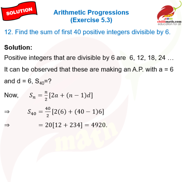 Ncert Solutions Class 10 Chapter 5 Arithmetic Progressions Exercise 5.3 ...